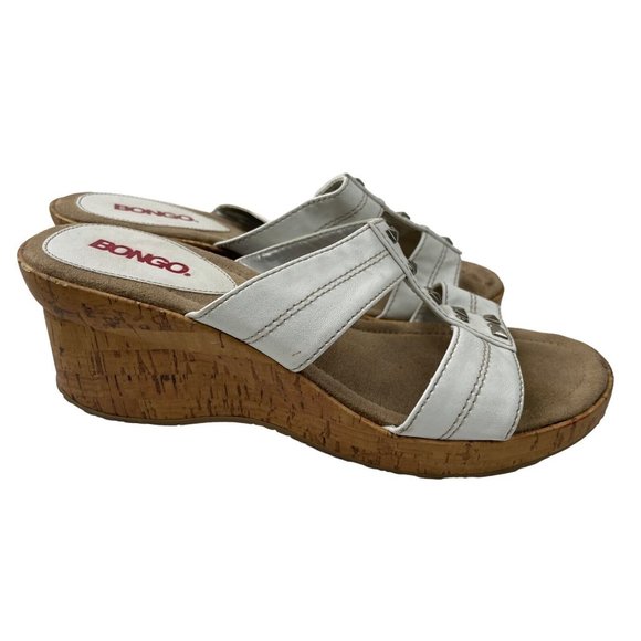 BONGO | Shoes | Bongo Womens White Leather Studded Y2k Chunky Platform ...